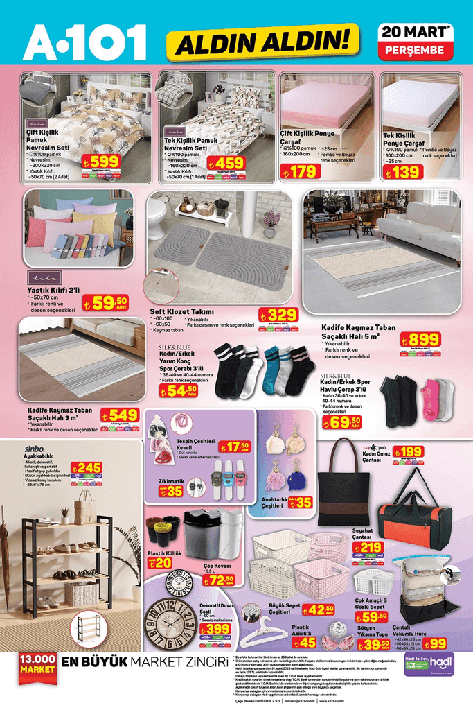 A101 20 Mart Aldın Aldın Kataloğu